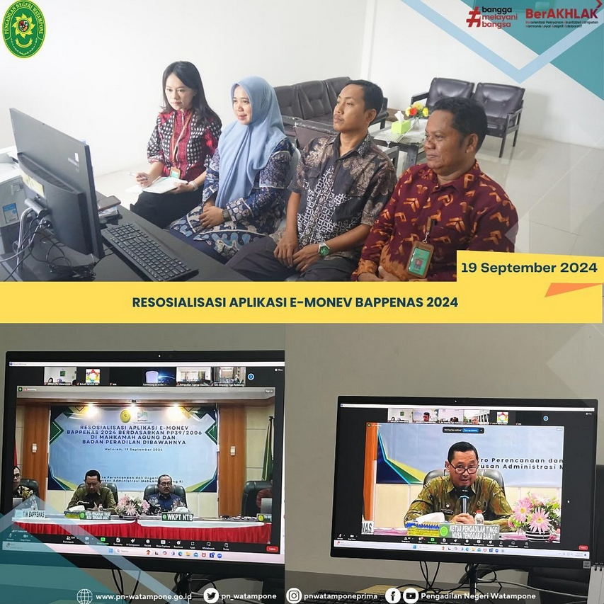 Kegiatan Resosialisasi Aplikasi e-Monev Bappenas 2024 – Pengadilan ...